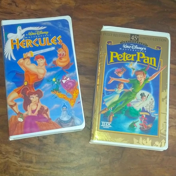 Disney | Other | Disney Peter Pan Hercules Vintage Vhs Tapes | Poshmark